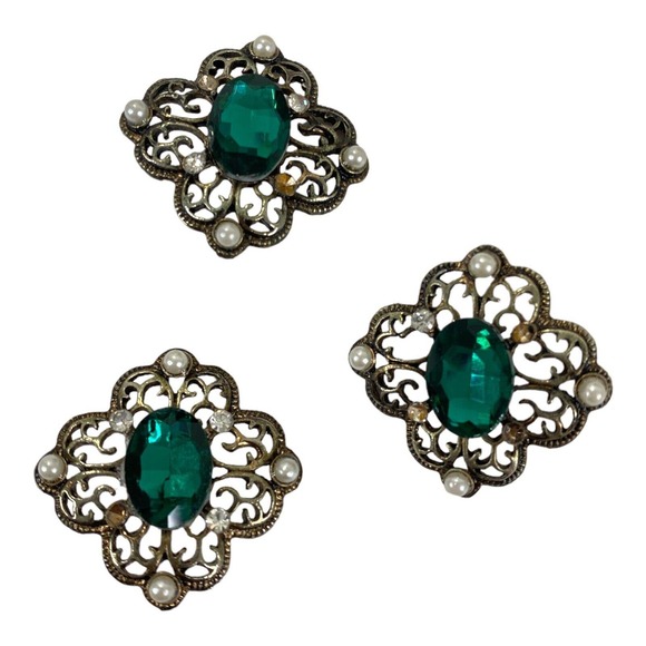 Unbranded | Accessories | Vintage Style Gemstonepearl 3pk Buttons ...